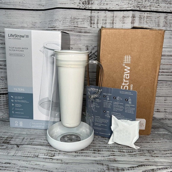 Life Straw | Dining | Lifestraw Home Pitcher Glass And Silicone Base 7 ...